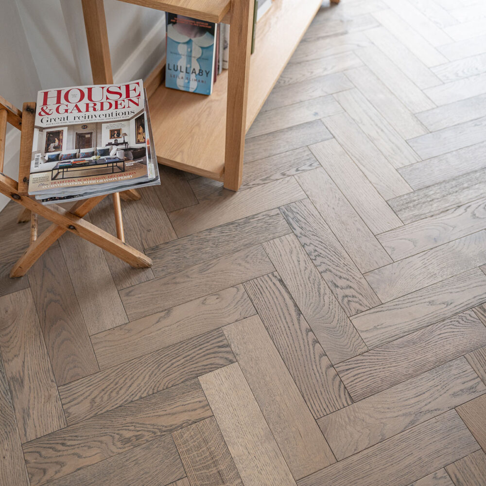Deco Frozen Umber Herringbone & Plank Wood Flooring Online - Tile ...